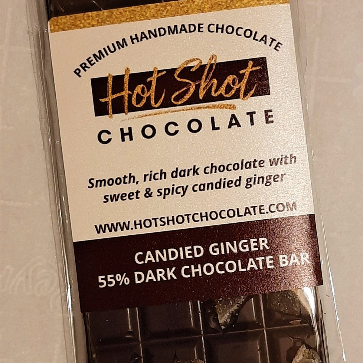 Candied Ginger Chocolate Bar (24pc) – Hot Shot Chocolate